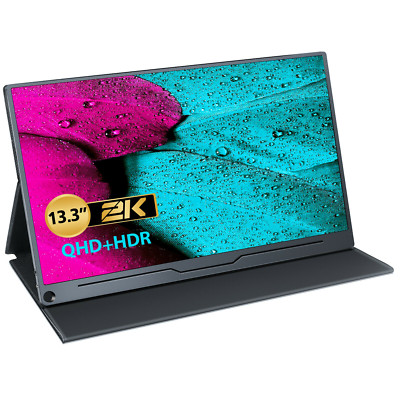 UPERFECT 13.3" 2K 2560x1600 HDR IPS Ultra Slim Portable Monitor HDMI ...