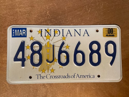 2000 Indiana License Plate Crossroads Of America # 48 J 6689 Madison ...