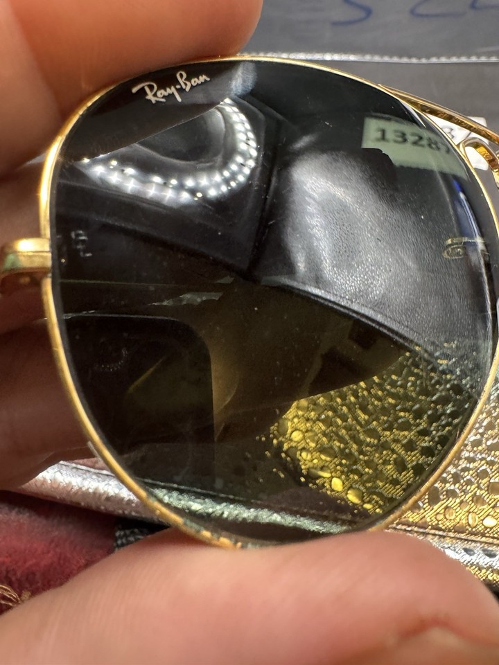 Vintage B&L Ray Ban Aviator Sunglasses BL Etched Lenses Size 62-14 Made ...