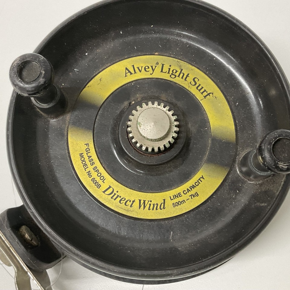 Alvey Direct Wind Side Cast System Surf Fishing Reel Model 600B & Line ...