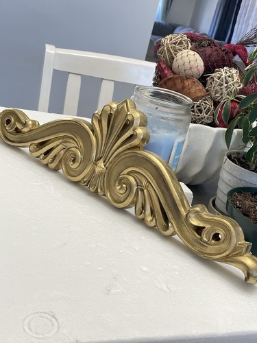 Victorian Style Wall Topper Aged Gold | Vintage Decor for above B | eBay