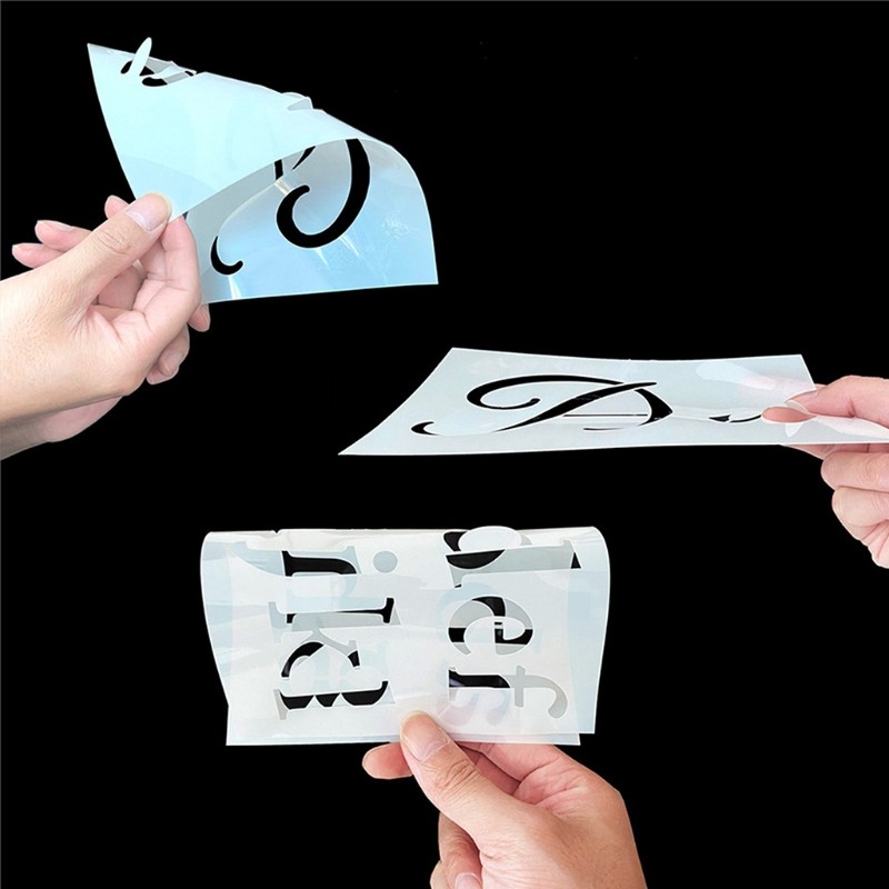 40pcs Alphabet Letter Stencil Reusable Plastic Template for DIY Drawing ...