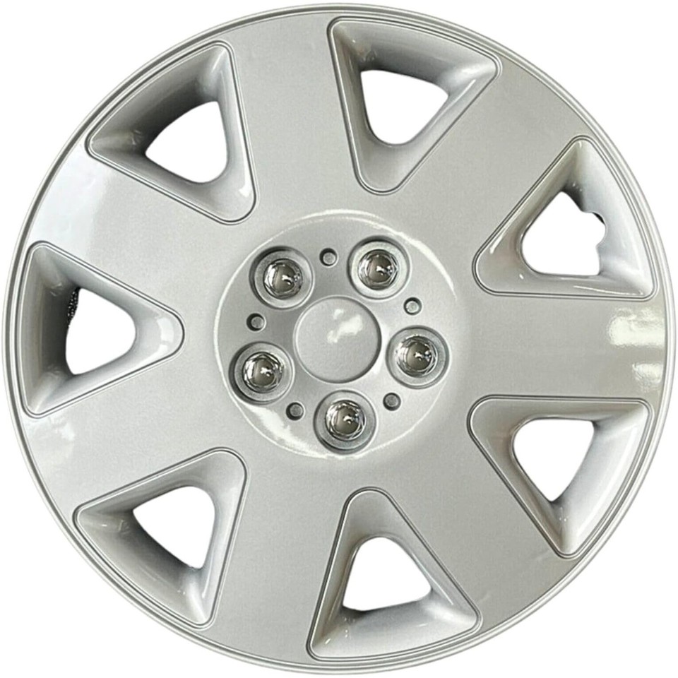 SET OF 4 x 14 INCH (14”) WHEEL TRIMS COVER HUB CAPS TYRE CAP SILVER x4 ...