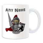 Personalised Gift Knight Lance Mug Money Box Cup Fairy Tale Name ...