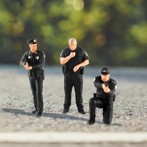 3Pcs 1/64 Resin Small Figures Police Officer Handpainted for DIY ...