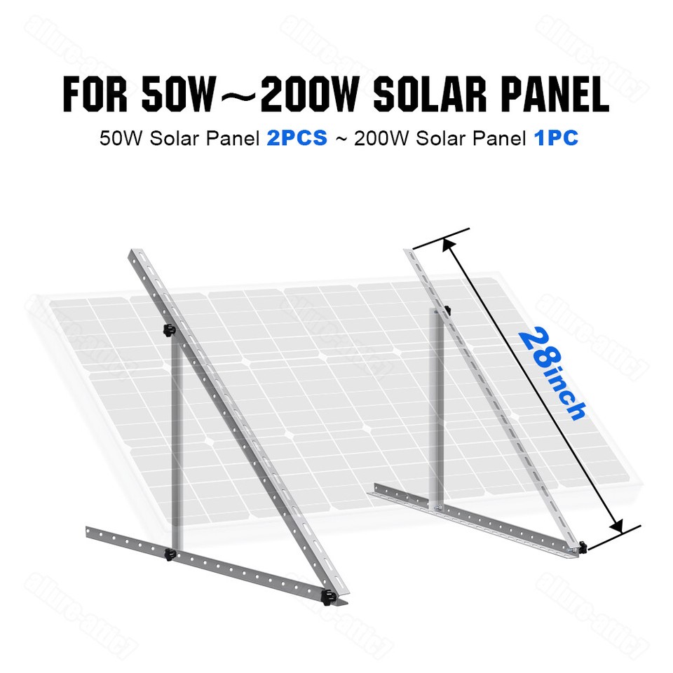Solar Panel Tilt Mount Brackets Adjustable Angle Ground Wall Roof Boat ...