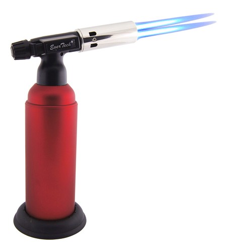 Double Torch Table Top Jet Lighter Butane 1300°C/2500°F Rubber Finish ...