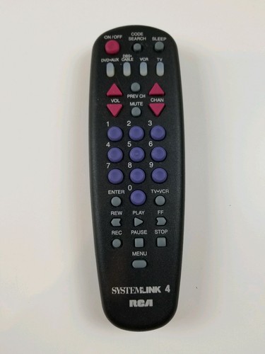 RCA SystemLink 4 Plus Universal Remote For 4 Devices DVD/AUX, CABLE ...