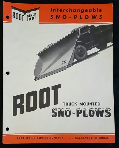 Original Root Spring Scraper Co. Snow Plow Sno Truck Sales Ad Brochure ...
