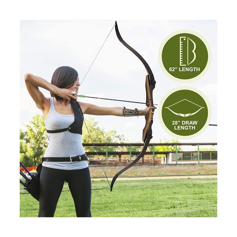 Samick Sage Archery Takedown Recurve Bow 62 inch- Right & Left Handed ...
