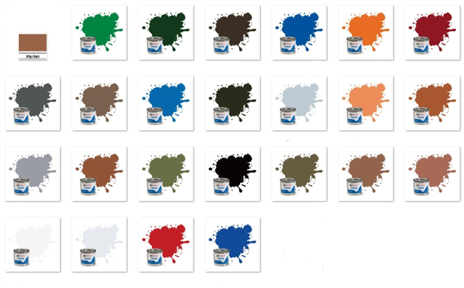 HUMBROL Enamel Model Paint - MIXED COLOURS - Matt Gloss Satin 14ml ...
