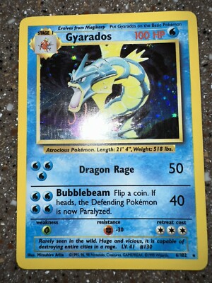 Pokémon TCG Gyarados Base Set 6/102 Holo Unlimited Holo Rare | eBay