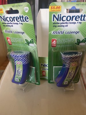 Nicorette Mini Lozenge Mint 4MG , exp 01/2025. 2 Pack. 20x2=40 lozenges ...