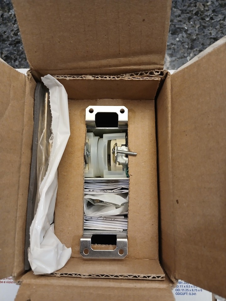 2-Gang Electric Floor Box Assembly Kit w/ Brass Flip Cover 15A TR ...