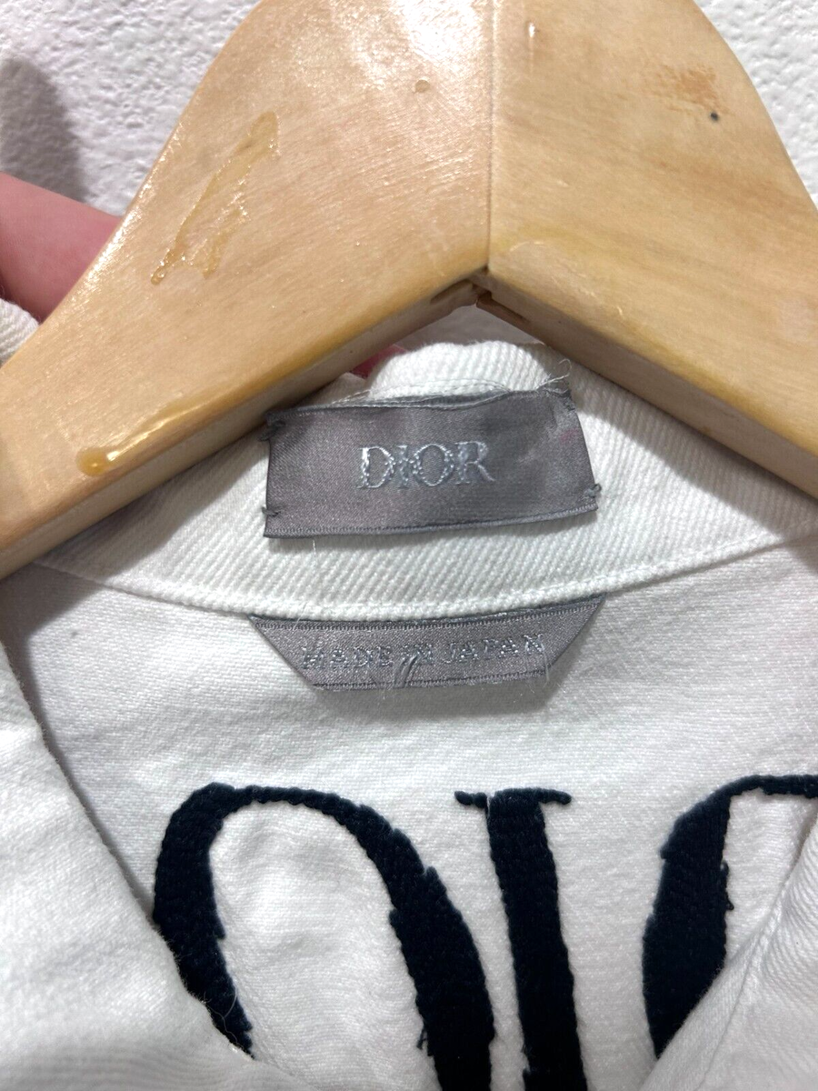 Dior SS20 Black Logo White Denim Jacket | eBay Dior SS20 Black Logo White Denim Jacket | eBay
