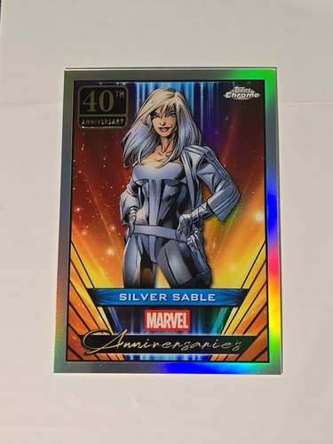 Silver Sable 2025 Topps Chrome Marvel 40 Years Anniversary Refractor ...