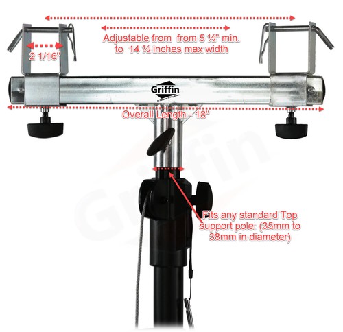 GRIFFIN T Bar Adapters for Lighting Truss Stands (2)| Triangle / Square ...