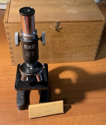 Vintage Student COC Microscope 100X 200X 300X Japan in Wood Box | eBay
