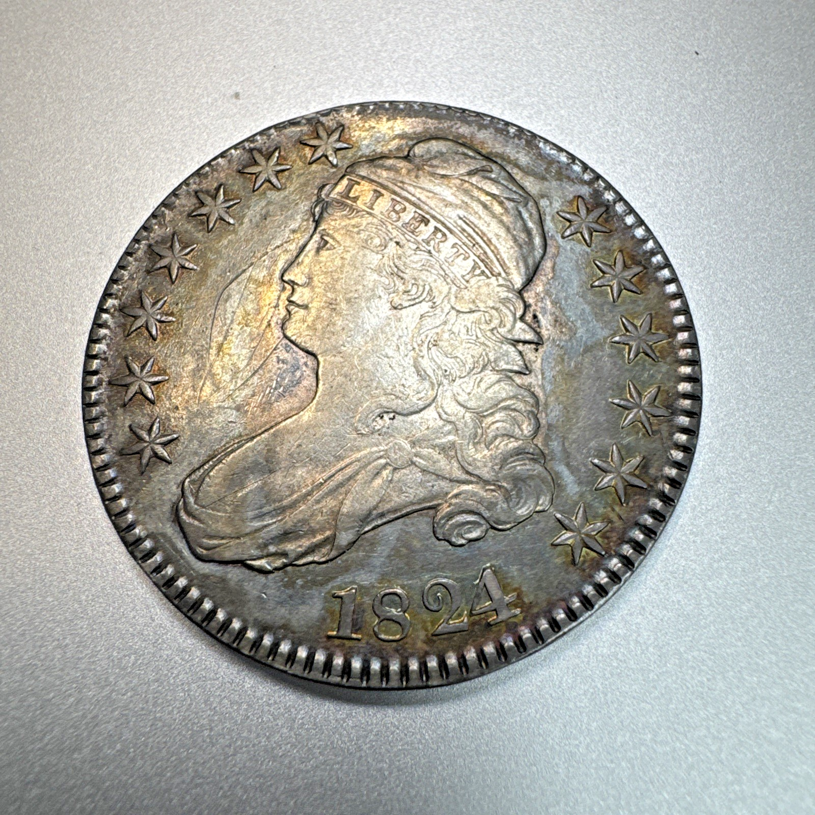 1824/1 Capped Bust Silver Half Dollar O-101 U.S.Coin | eBay