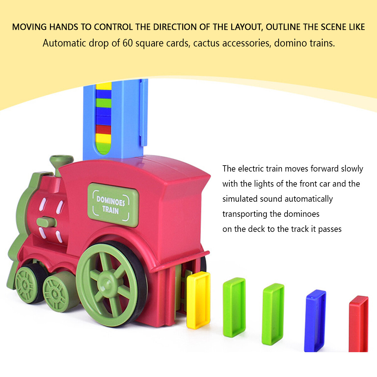 Kids Domino Train Blocks Set Building and Stacking Toy Creative Toys ...