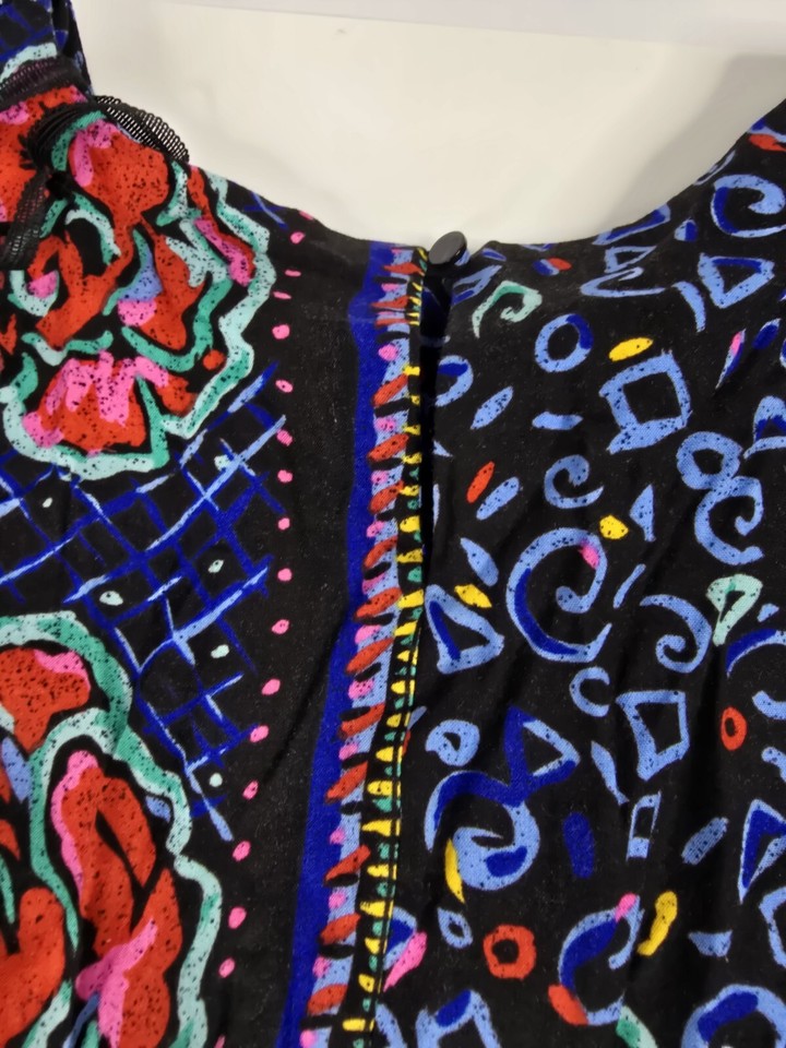 VTG L. LAWRECE Women's 3X Casual Top Blouse 3/4 Sleeve Floral Shoulder ...