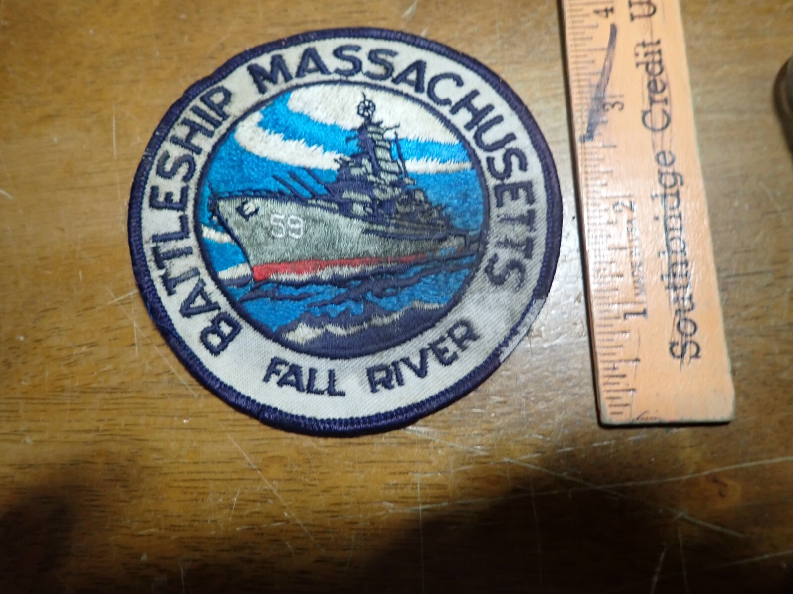 BATTLE SHIP MASSACHUSETTS FALL RIVER MASSACHUSETTS PATCH BX K#24 | eBay