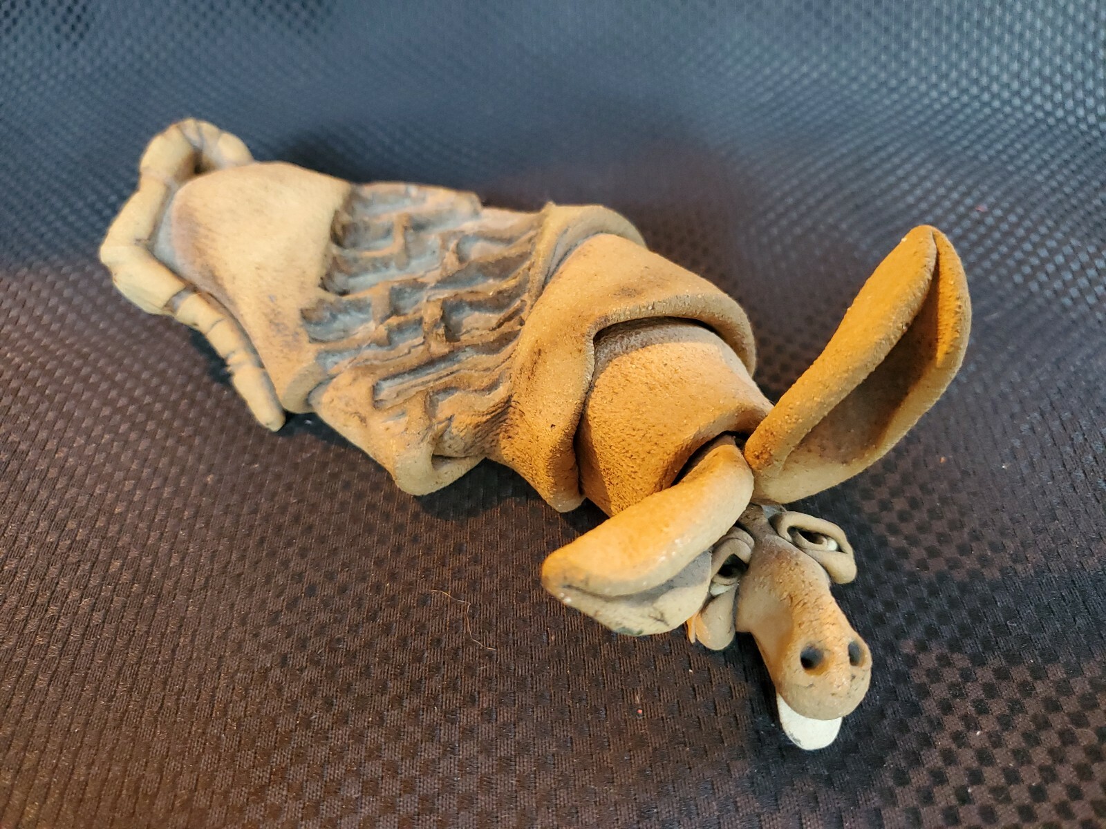 Vintage Clay Art Dead Texas Armadillo Roadkill With Tire Tracks Across ...