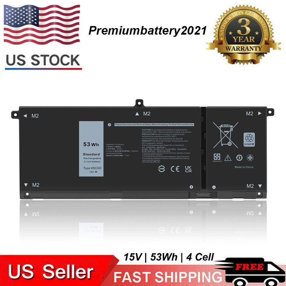 H5CKD Battery For Dell Inspiron 7300 7306 7500 7506 2-in-1 Type TXD03 ...