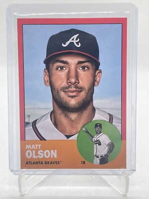 2022 Topps Archives #19 Matt Olson Red Border Parallel #71/75 Atlanta ...