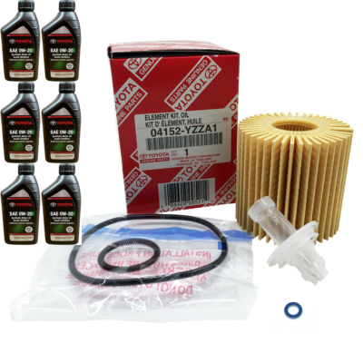 6 PACK Genuine Toyota Motor Oil SAE 0W-20 + With Filter 04152-YZZA1 ...