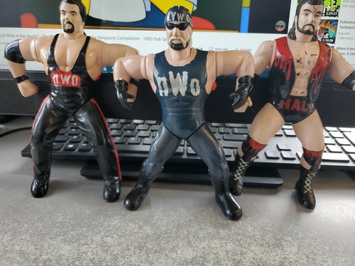 WCW Scott Hall, Kevin Nash & Hulk Hogan 7.5" Action Figure lot - 1997 ...