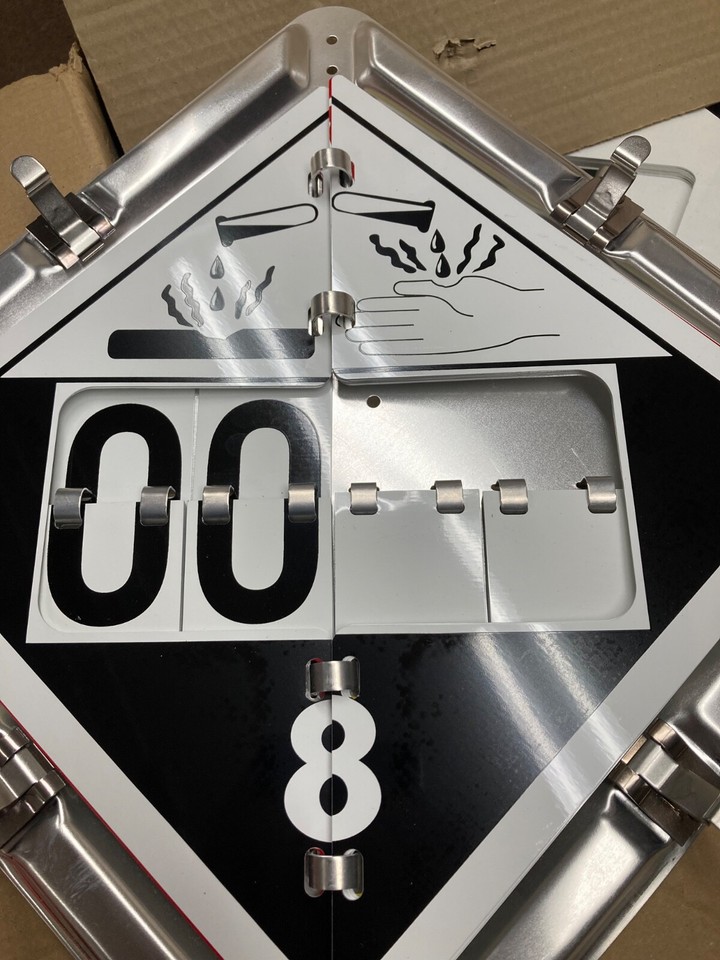 8 Legend Aluminum DOT Cargo Hazmat Hazard Flip File Placard System | eBay