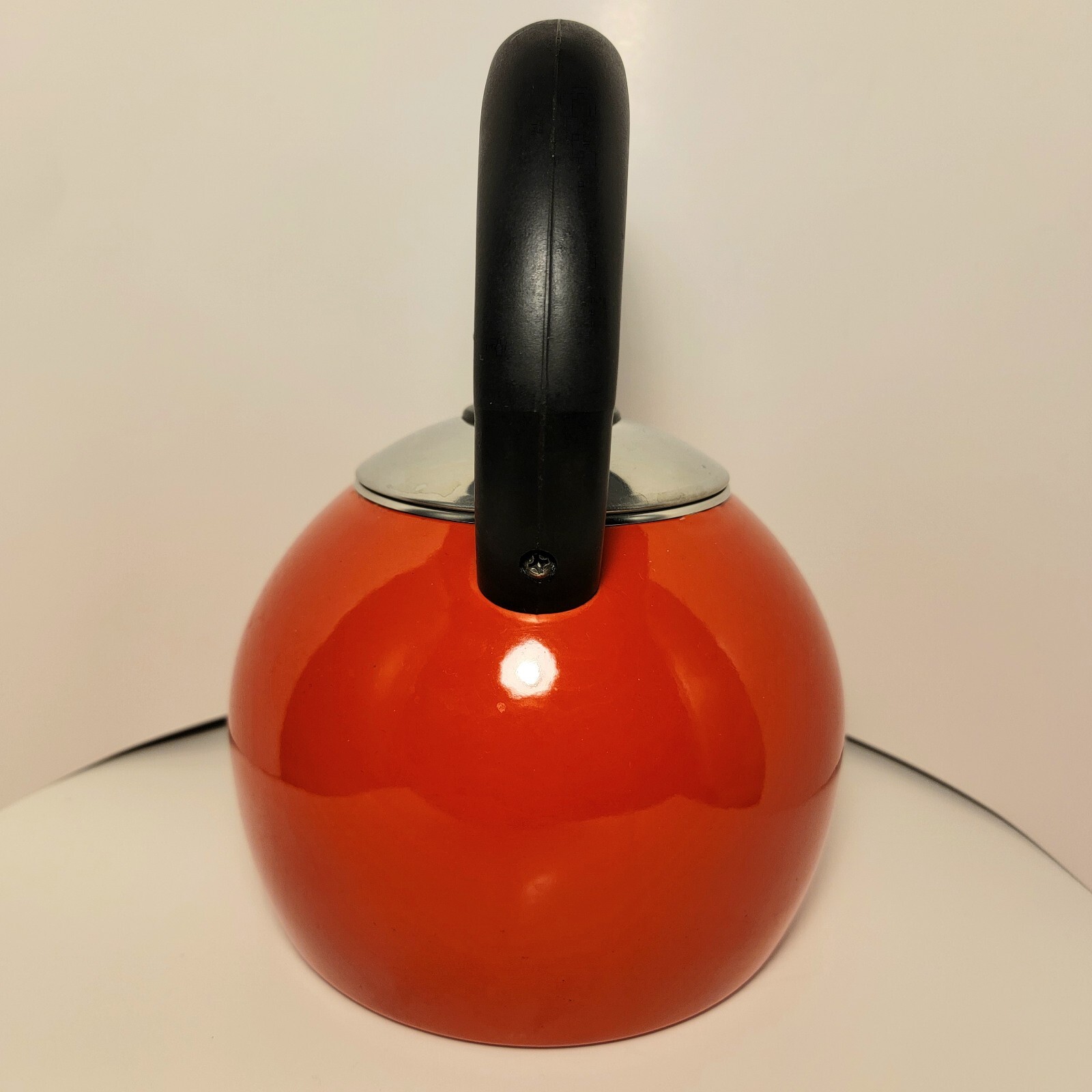 COPCO Bellini 2.27 QT (8 cups) Whistling Tea Pot Kettle Orange Enamel ...