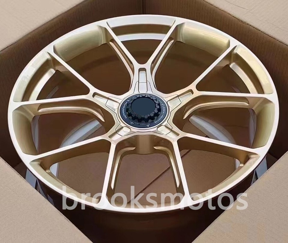 19" PLATINUM GOLD STYLE FORGED WHEELS RIMS FIT PORSCHE 997 911 NARROW ...