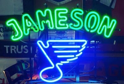 Jameson St, Louis Blues Logo Beer Whiskey Neon Sign Bar Pub Wall Decor ...