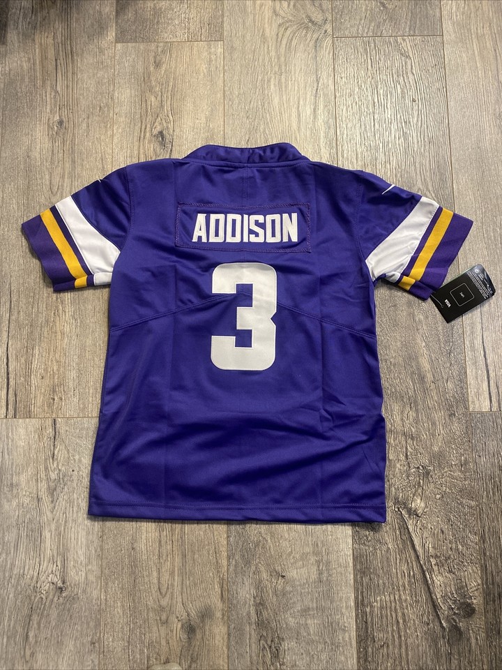 Brand New #3 Jordan Addison Jersey Minnesota Vikings Youth Small | eBay