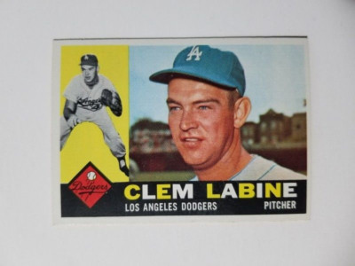 CLEM LABINE 1960 TOPPS BASEBALL CARD #29 LOS ANGELES DODGERS | eBay