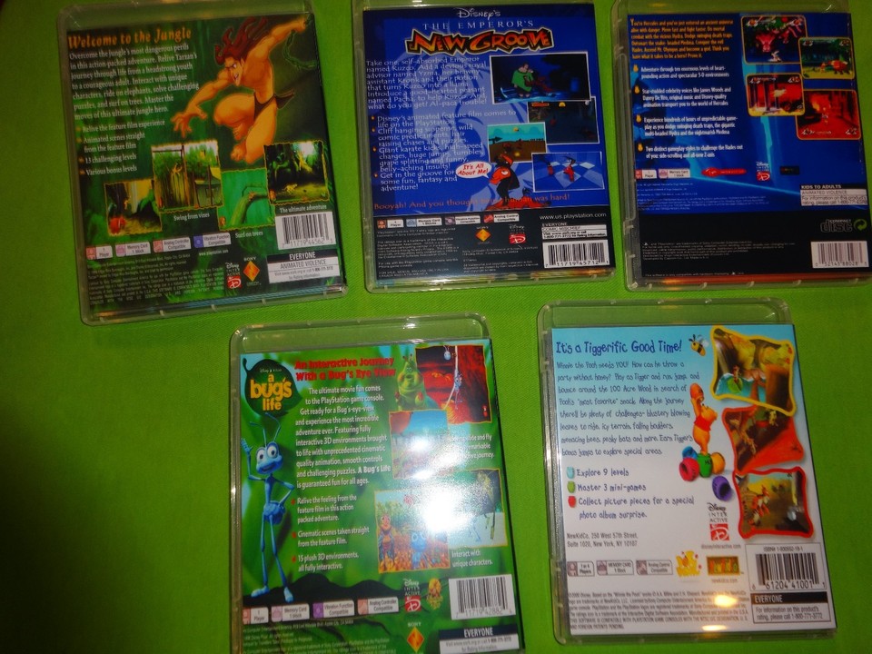 EMPTY CASES! Disney's Hercules Tarzan Bugs Life Emperors New Groove ...