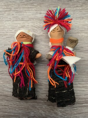 Pair Of Chamula Dolls Indigenous Folk Art Handmade From Chiapas, Mexico ...