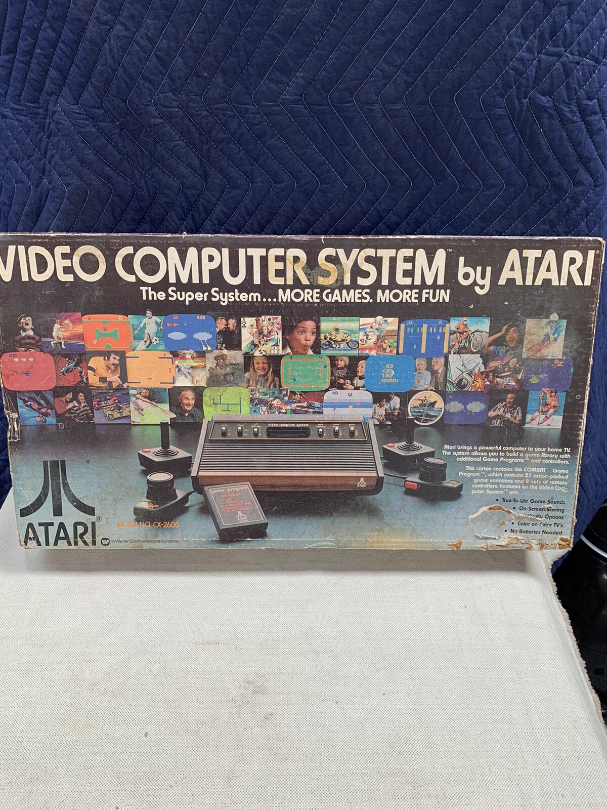 VINTAGE ATARI 2600 SYSTEM HEAVY SIXER SERIAL NUMBER 54556G SUNNYVALE ...