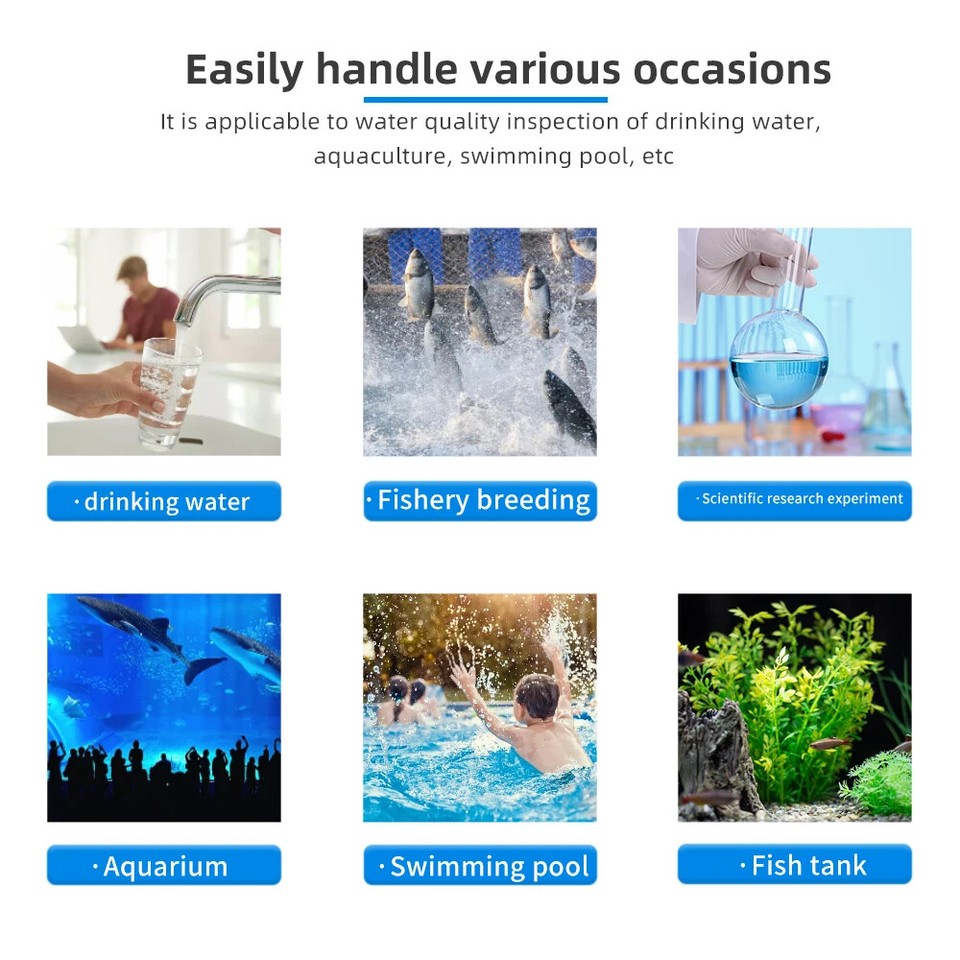 Smart Monitor Fish Tank WIFI SPA Pool Water Quality Meter PH ORP EC PPM ...