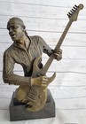 African American Musician Jimi Hendrix Guitarist Bronze Statue ...