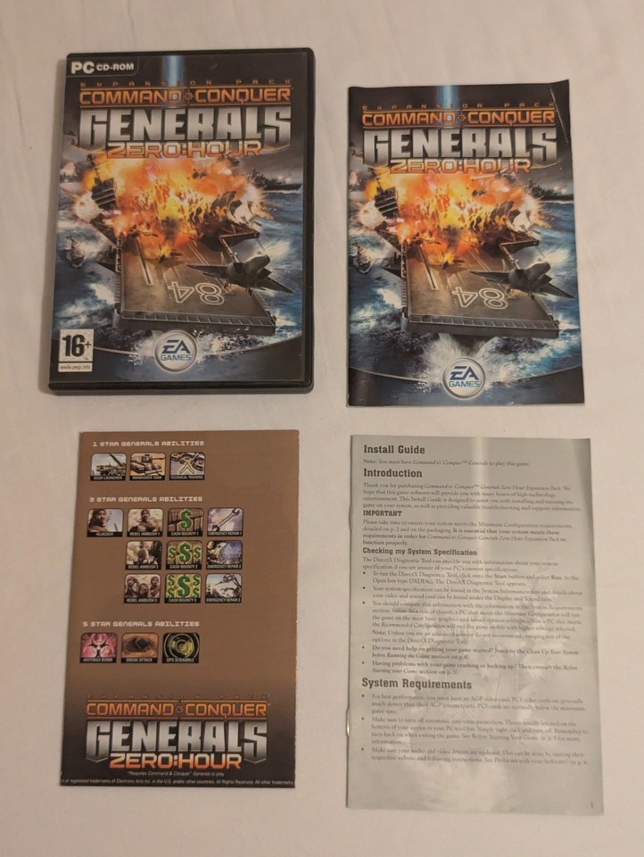 Command & Conquer Generals and Zero Hour Expansion PC CD-ROM | eBay UK