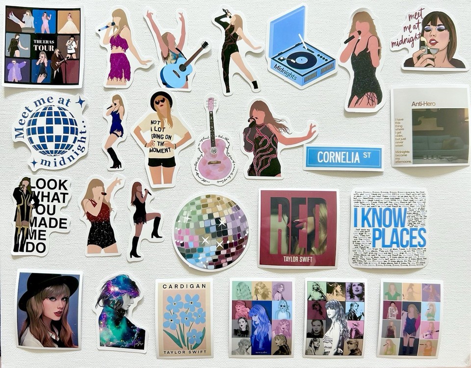 🔥 50 Taylor Swift Concert Album Music Stickers Swifties Fan Collection ...
