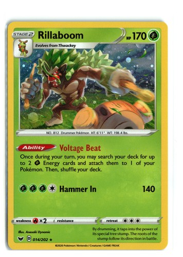 Rillaboom 014/202 Cosmos Holo Pokemon TCG NM-LP | eBay