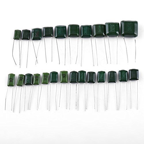 Paper Capacitor Kit 24 Value Miniature Polyester Film Capacitors Set ...