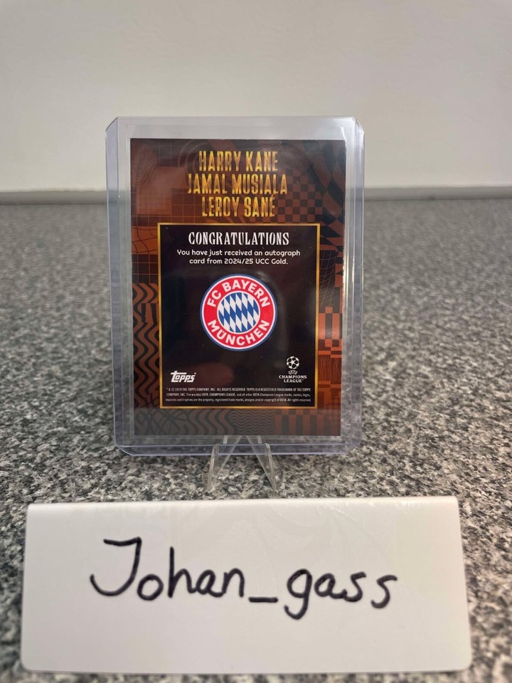 UCC Gold Triple Auto Kane, Musiala, Sane 5/5 FC Bayern München TOPPS | eBay