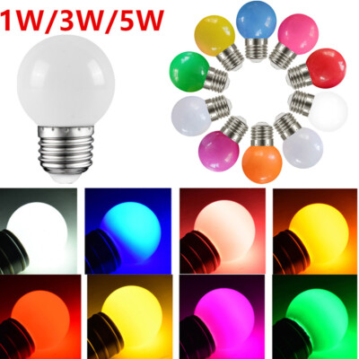E27 Light Bulb 1W/3W/5W Energy Saving LED Golf Ball Party Decor Lamp ...