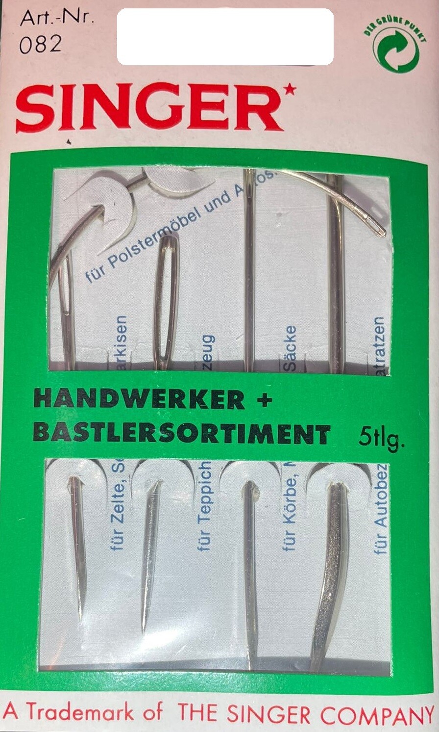 5 tlg Handwerkernadeln Singer 082 Leder Segel Teppich Sack Zelt Nadel ...