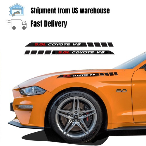 5.0L Coyote V8 Car Hood DECALS Emblem Stickers for Ford F-150 Mustang ...
